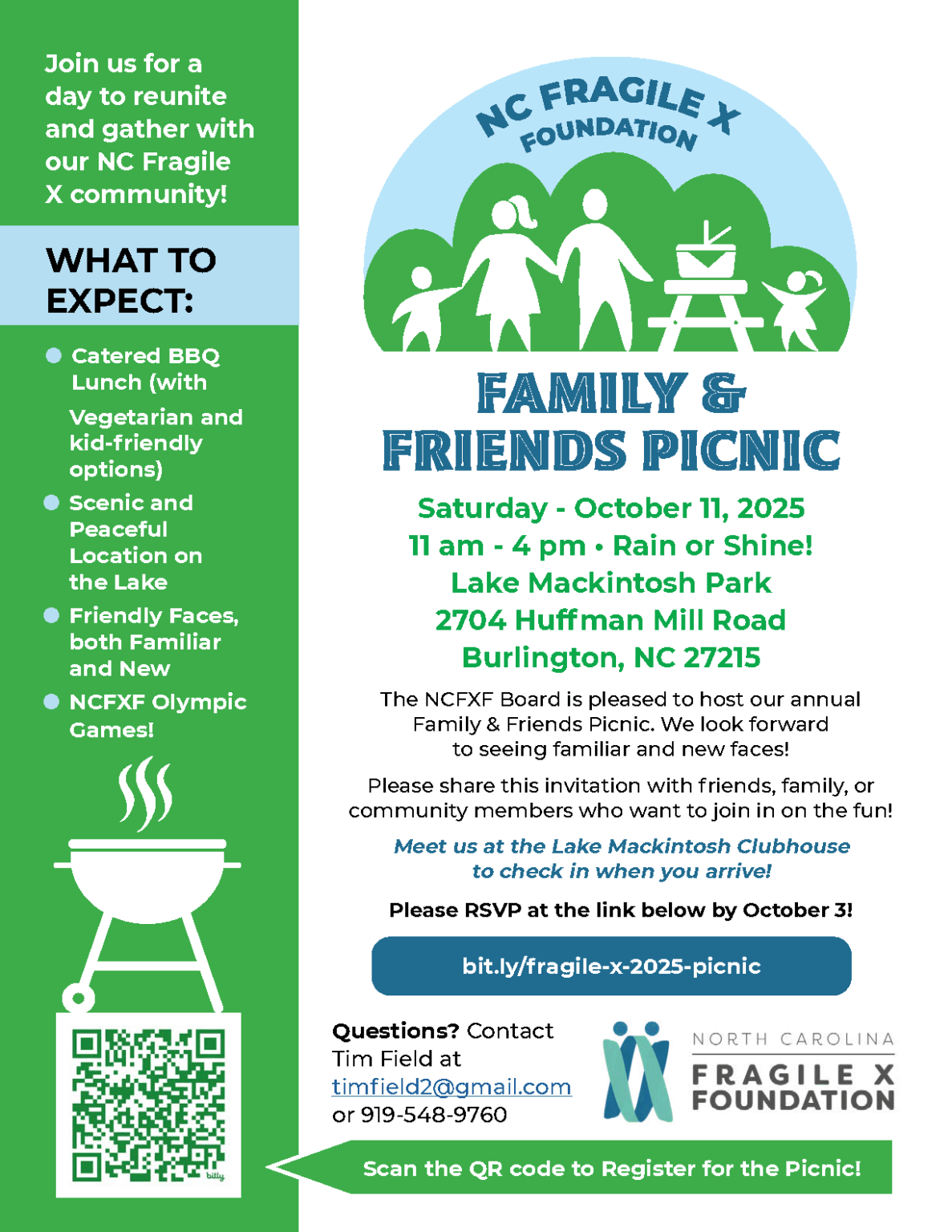 North Carolina Fragile X Foundation Family & Friends Picnic | NFXF