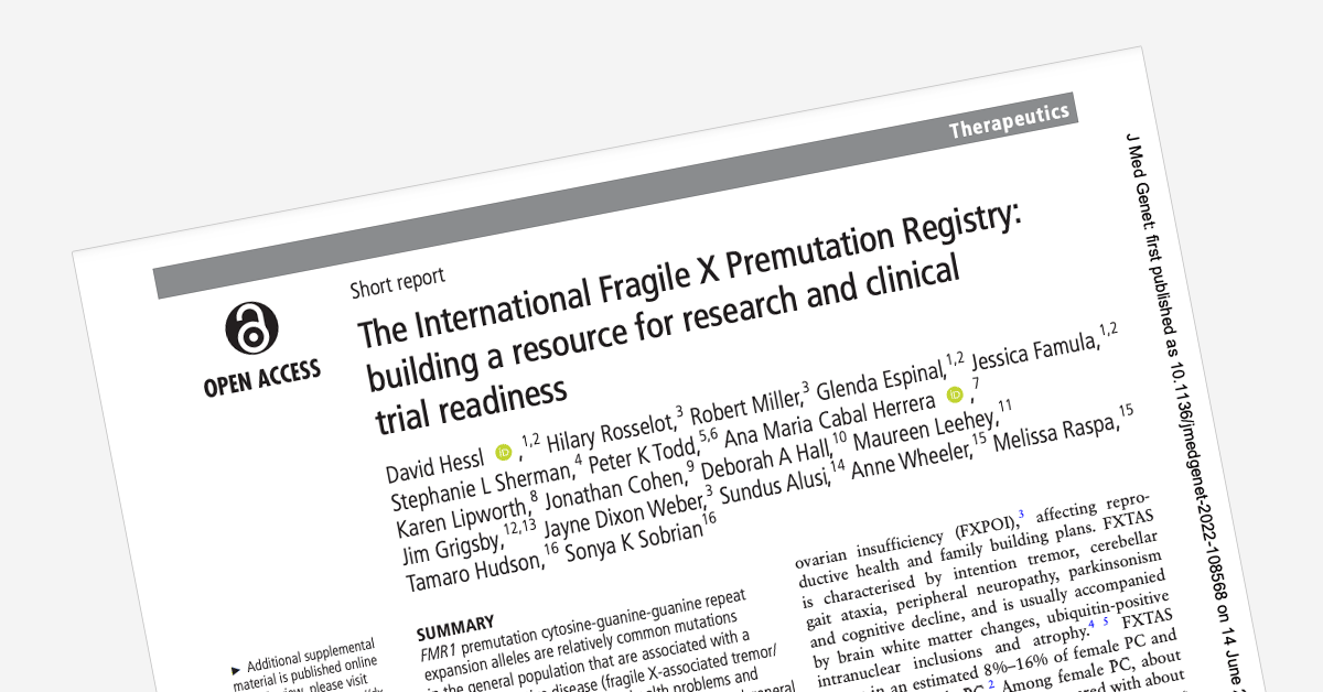 Fragile X Premutation Resources